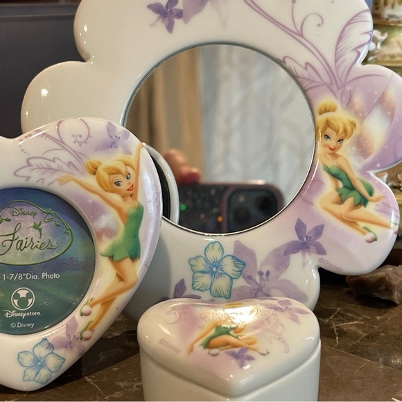 Disney | Accents | Set Of Disney Tinkerbell Ceramic Trinkets | Poshmark